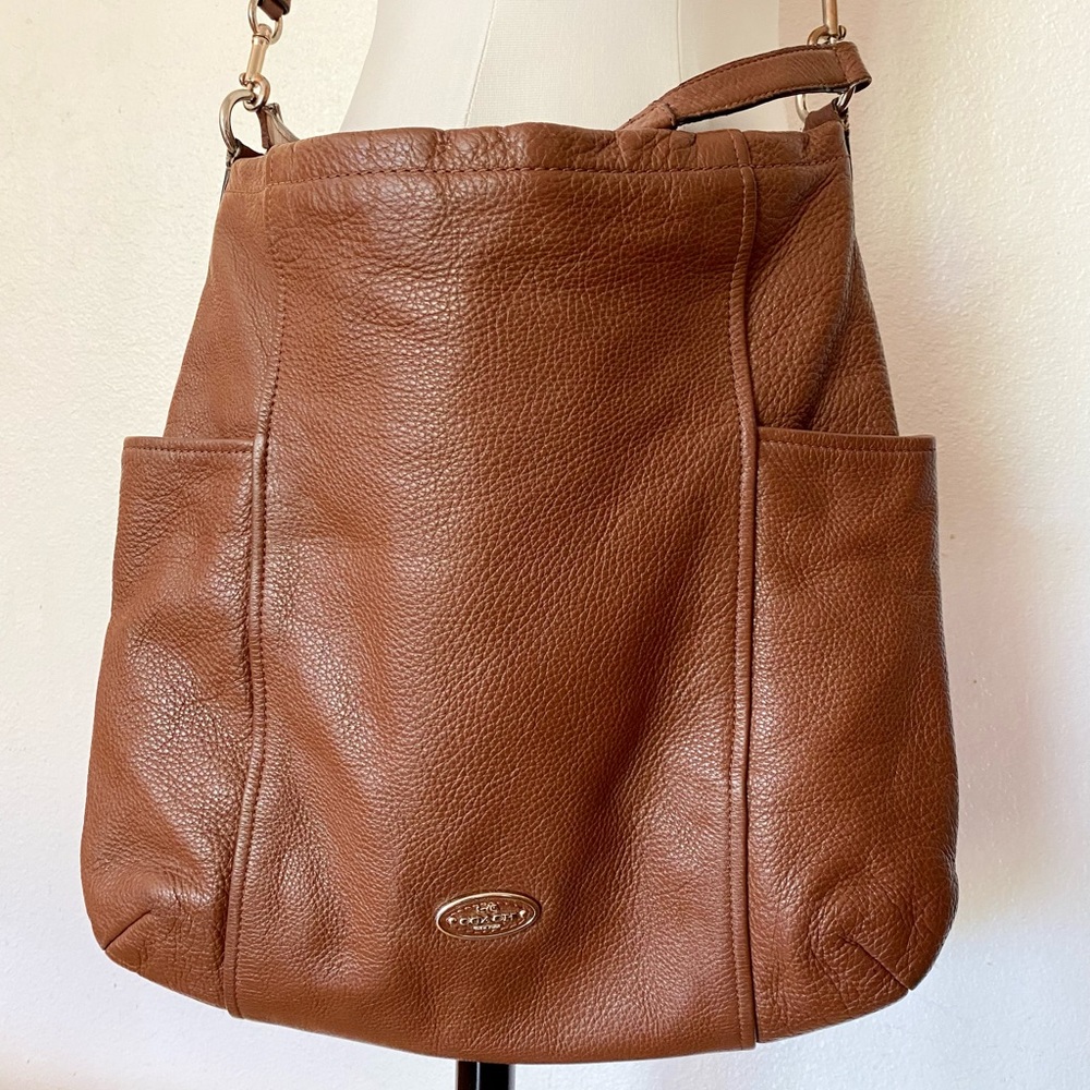 Coach Chicago Gallery Pebbled Leather Hobo Crossbody … - Gem